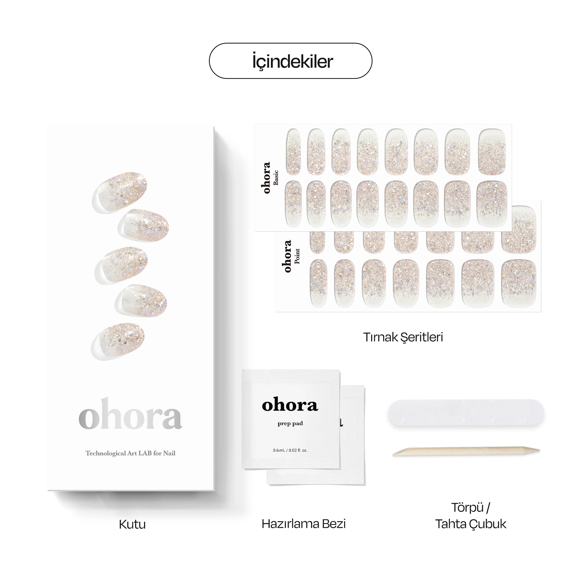 Ohora N Sparkle Glam Jel Tırnak | Şampanya Hologram Glitter – Ohora Türkiye